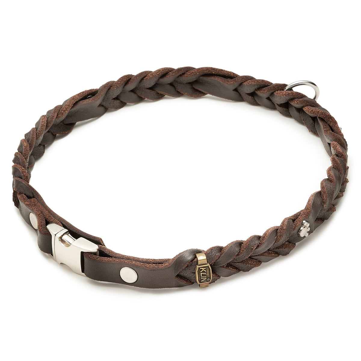 Abc Klin Canine Soft Braided Leather Dog Collar Comfortable And Stro