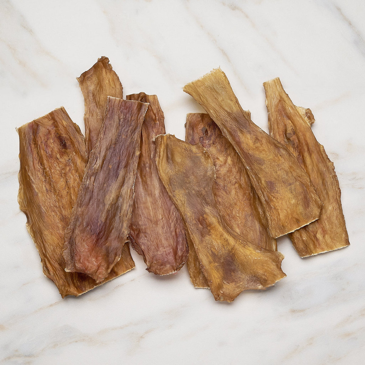6 Inch Flat Beef Bladder Strips for Dogs – 8 Pack – Maximum K9 Services